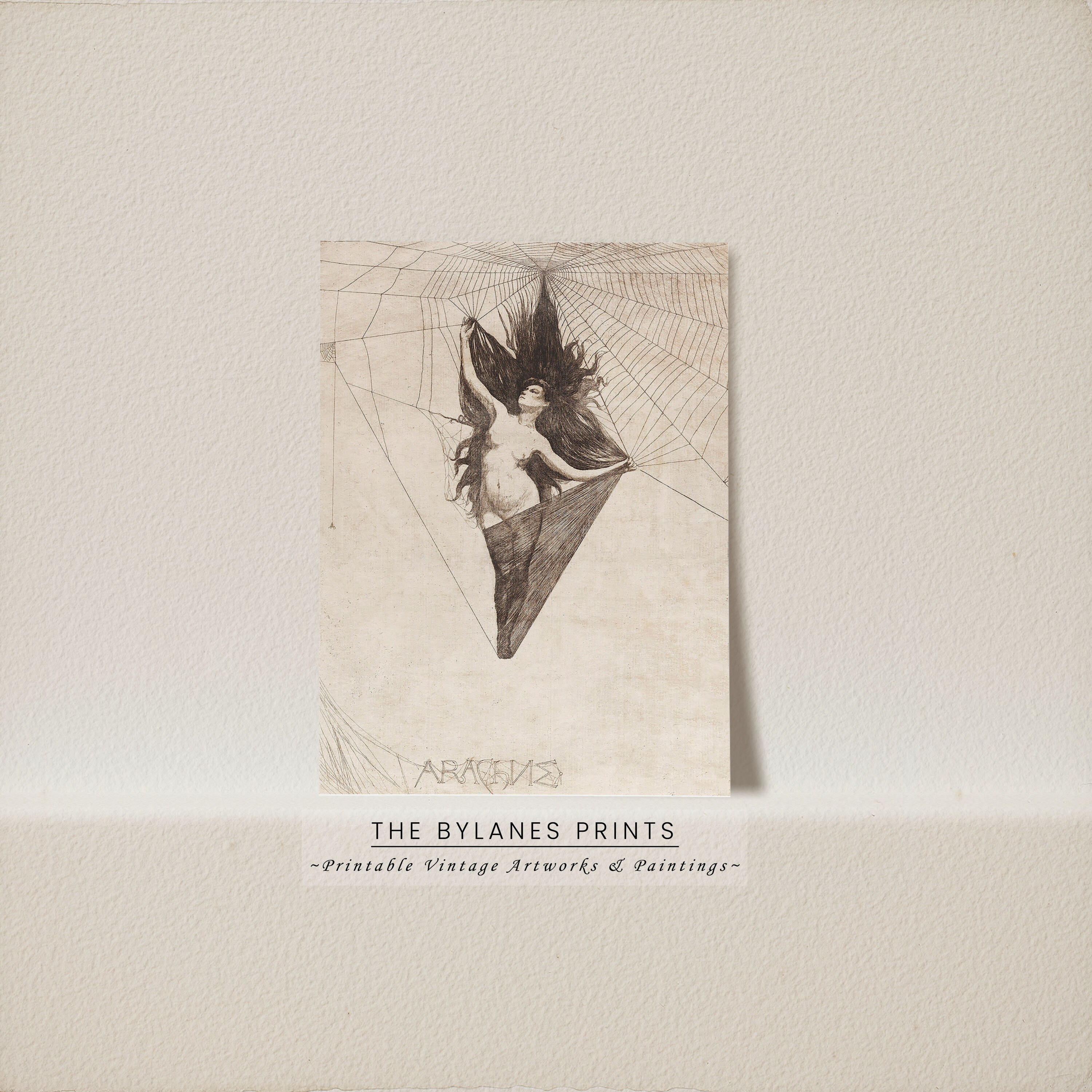 Greek Mythology Goddess Arachne Drawing Antique Woman Wall - Etsy