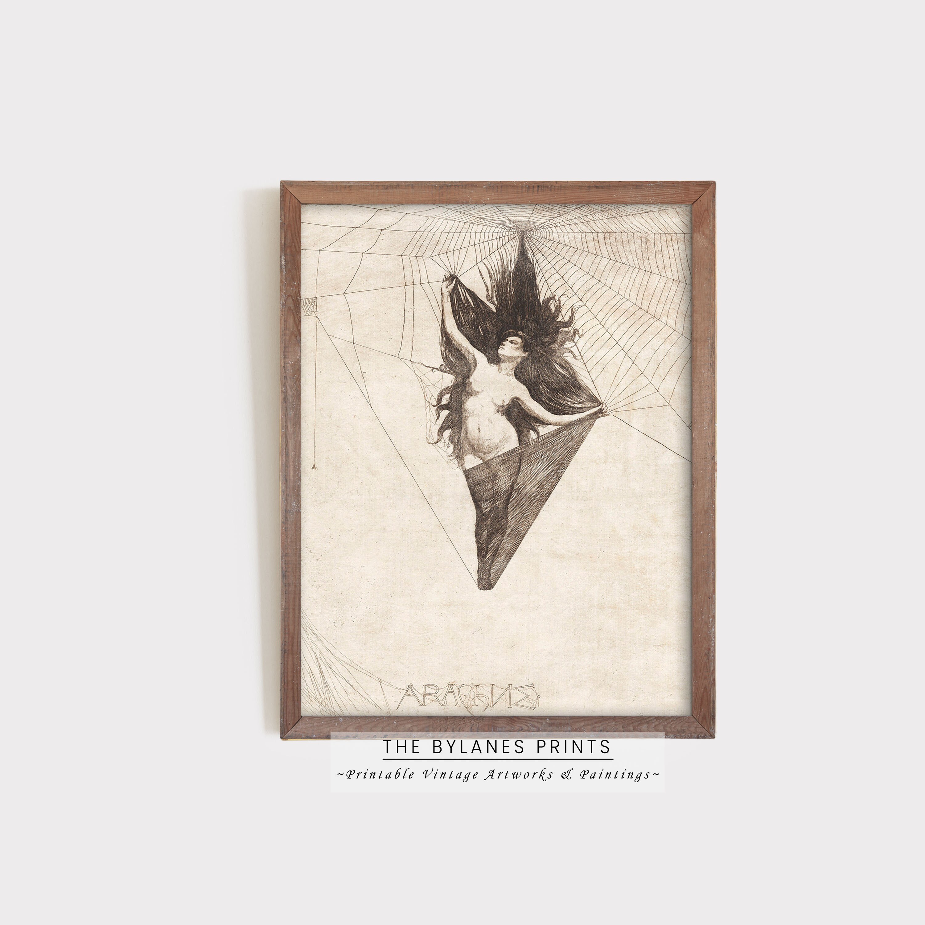 Greek Mythology Goddess Arachne Drawing Antique Woman Wall - Etsy
