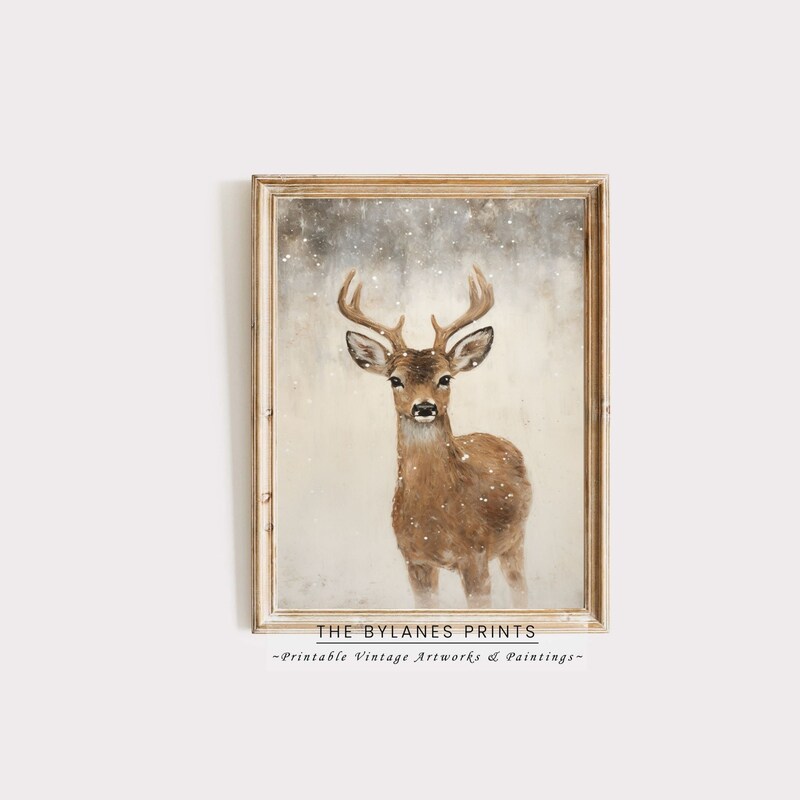 Deer Print - Etsy