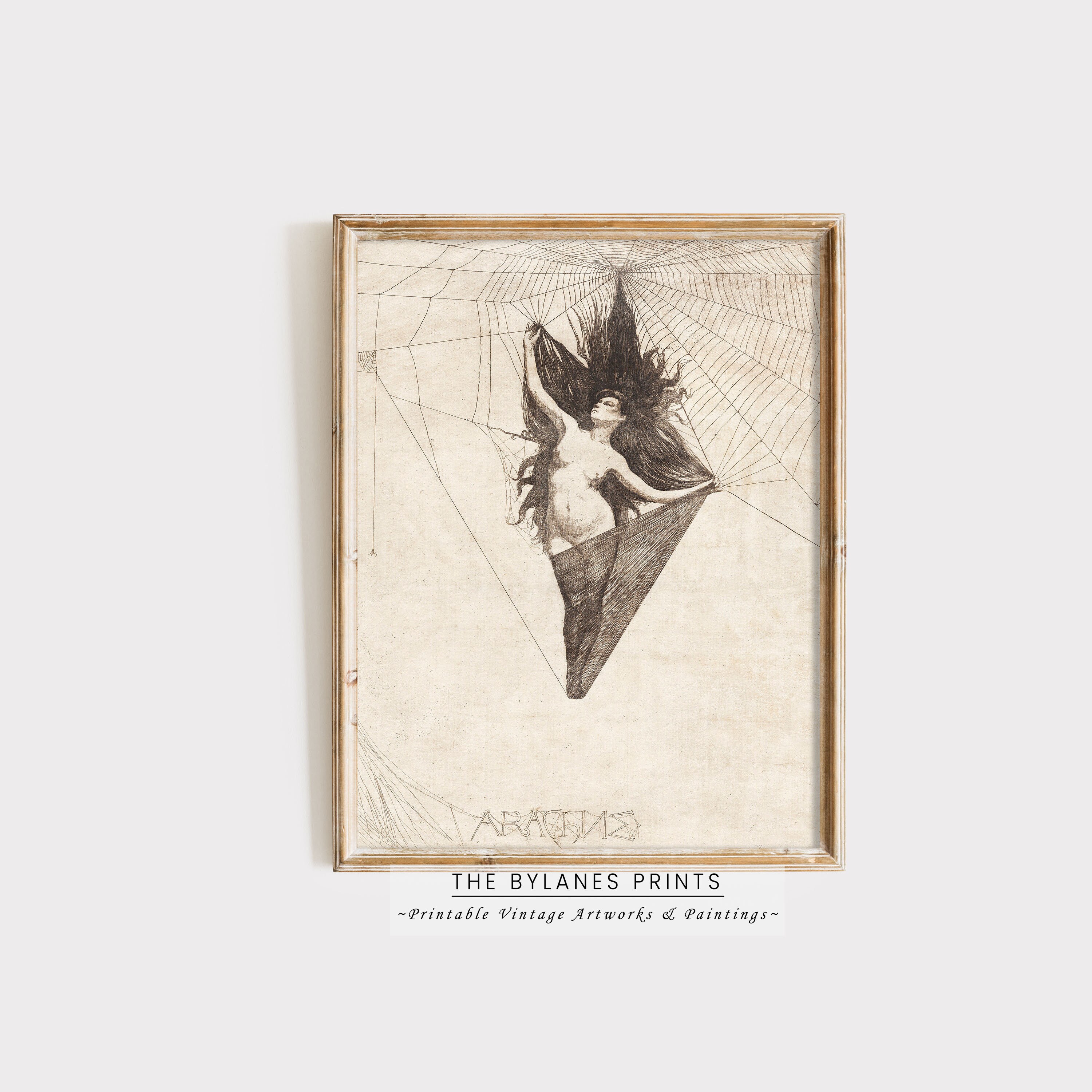 Greek Mythology Goddess Arachne Drawing Antique Woman Wall - Etsy