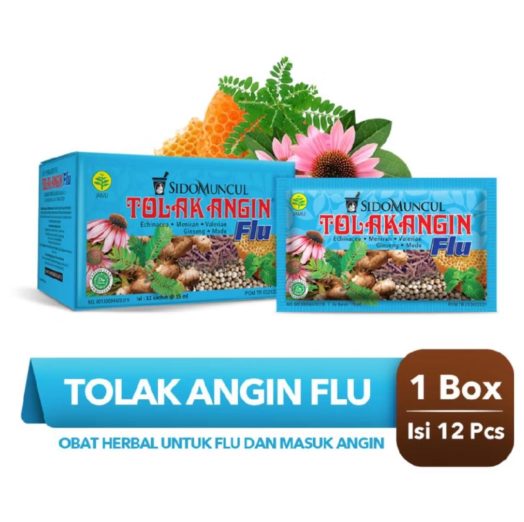 Tolak Angin Liquid FLU Herbal, One Box Contains 12 Sachets - Etsy