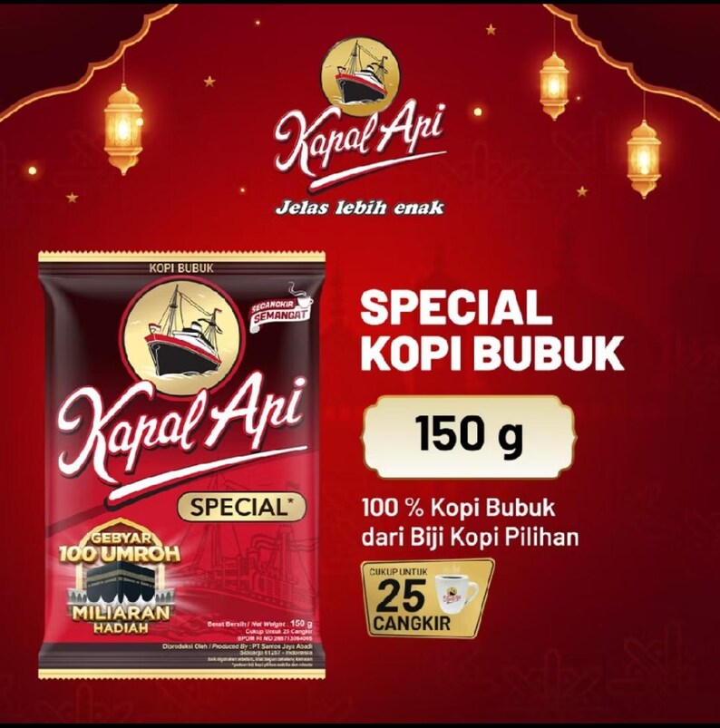 Kapal Api Special Ground Coffee: Original Indonesian Lokal Blend @150 ...
