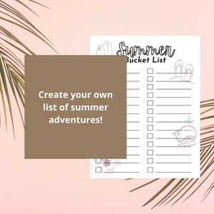 Summer Bucket List Printable| Bucket List Template | Canva Template ...