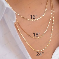 14k Gold Necklace - Etsy