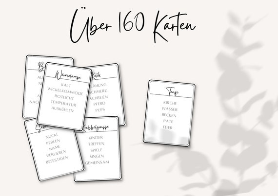 Baby Tabu Spiel Karten zum Ausdrucken als Download für deine | Etsy