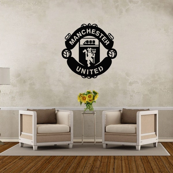 Manchester United Metal Wall Art - Etsy