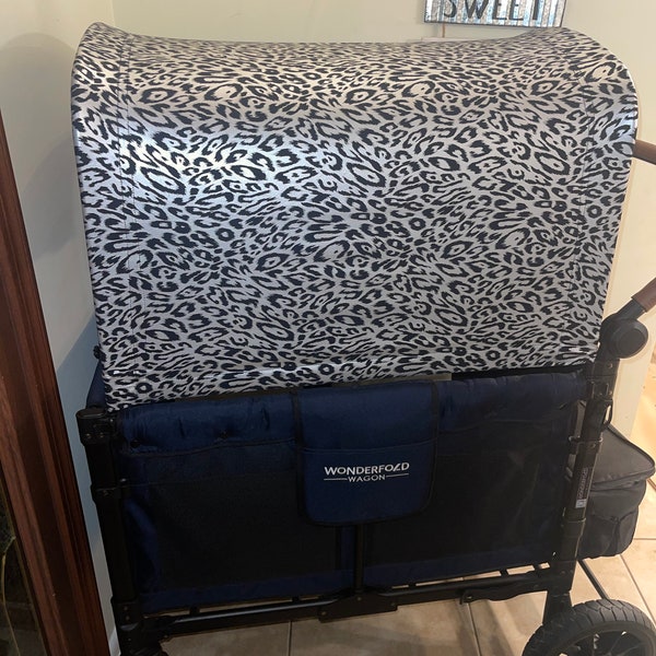 Wonderfold Wagon Black Leopard Canopy - Etsy