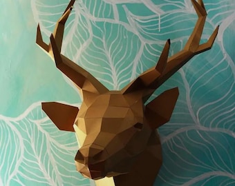 Shark Origami Wall Art | DIY Papercraft 3D Mask Kit | Pre Cut and Pre ...