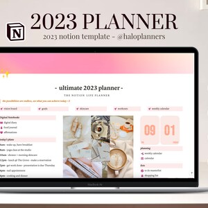 2024 Notion Template Life Planner | Pink, Girly, Feminine | Editable Notion Template for ...