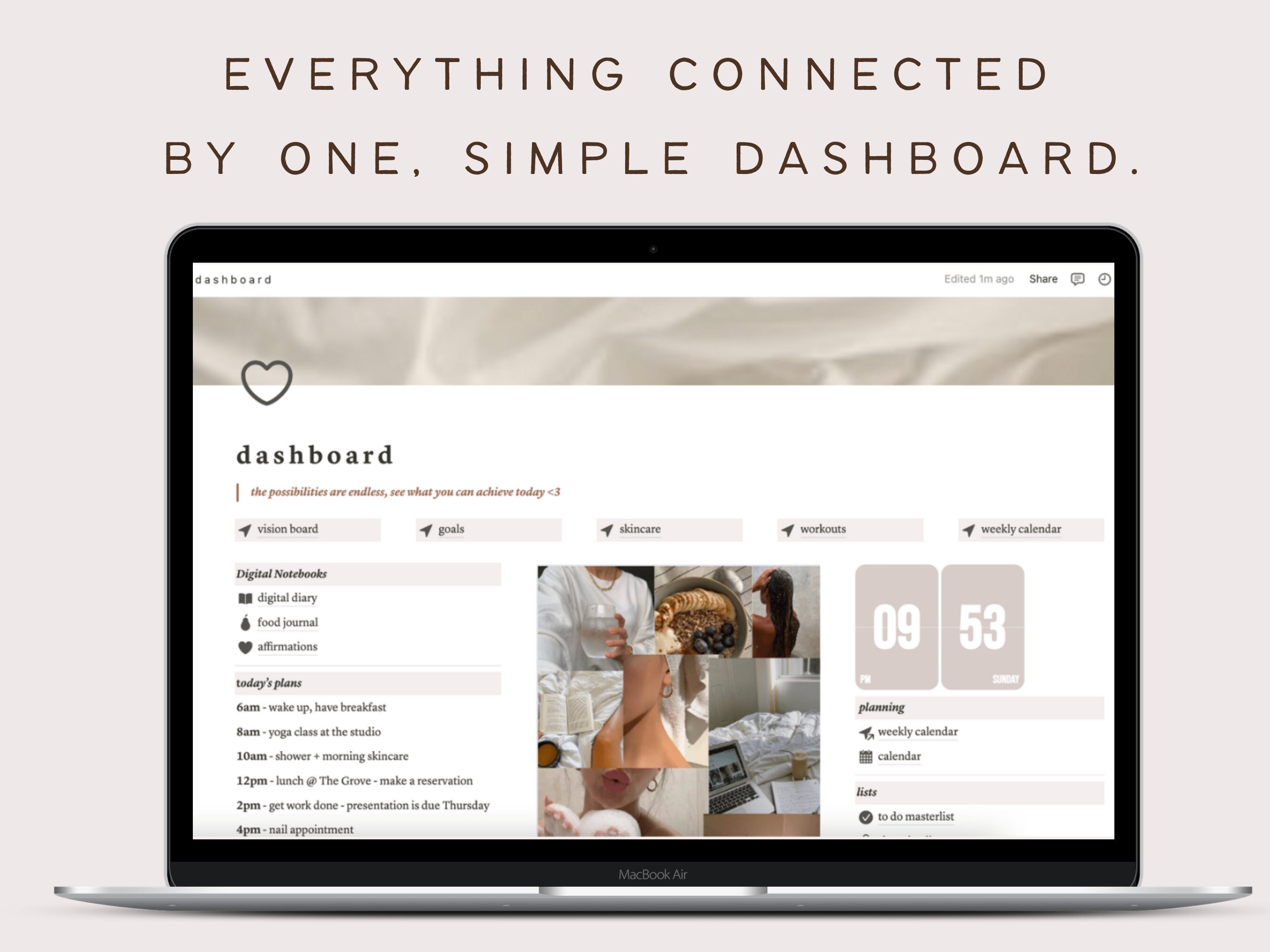 2024 Notion Template Neutral Beige Aesthetic Editable Notion Template ...