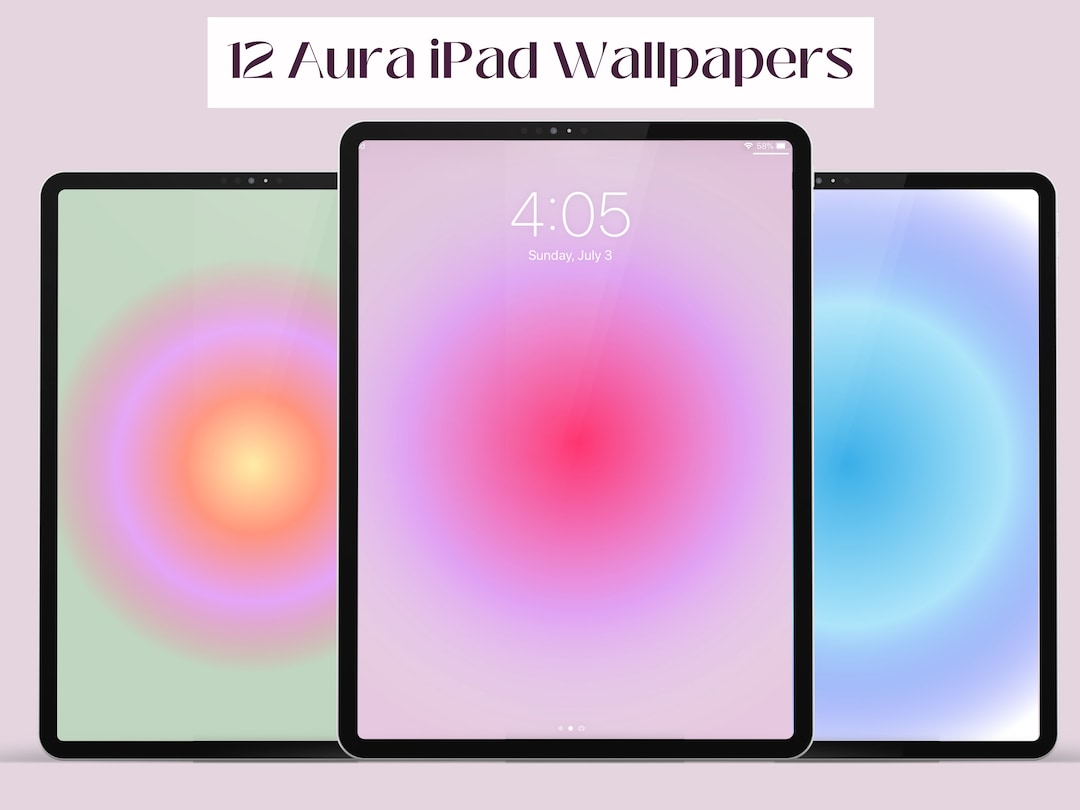 12 Aura Gradient iPad Wallpapers | Cute Trendy Preppy Pastel Aesthetic ...