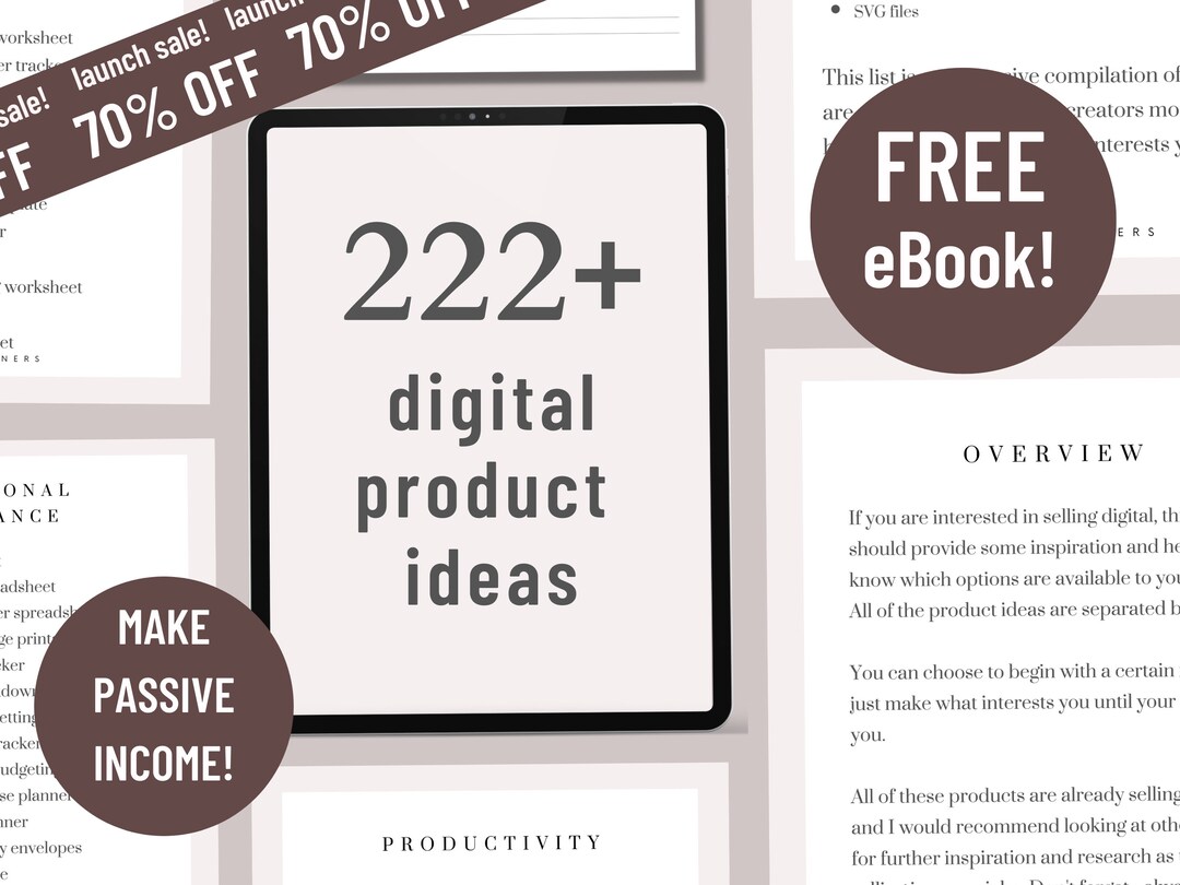 Digital Product Idea List | How to Sell on Etsy | Make Passive Income | Digital Products ...