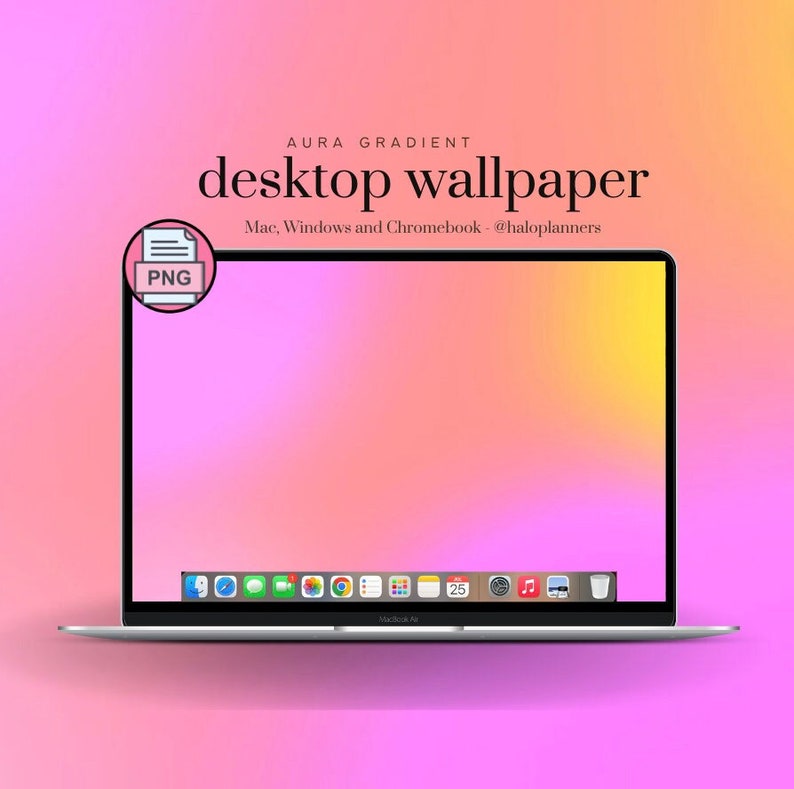 2 Gradient Aura Desktop Wallpaper | Cute Aesthetic Gradient Background ...