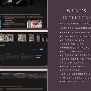 Notion Dashboard 2024 Notion Template | Dark Academia | Dark Mode | Editable Notion Template for ...
