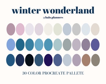 Colder Weather Procreate Color Palette 30 Color (Download Now) - Etsy
