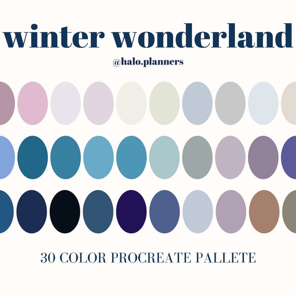 Winter Color Swatches - Etsy