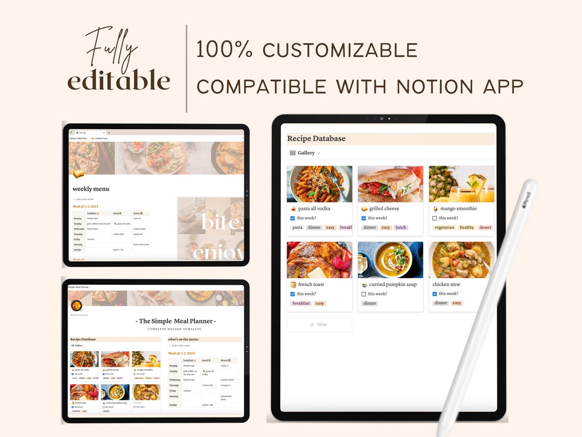 Notion Meal Planner Template Notion Dashboard Meal Planning, Dieting ...