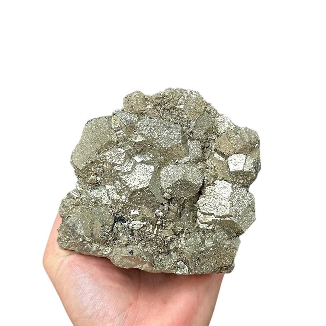 New Pocket Peruvian Pyrite | Large Crystal | Rare Texture | Striated ...