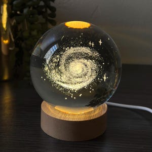 Milky Way Galaxy Crystal Large Lamp Crystal Ball Night Light Perfect ...