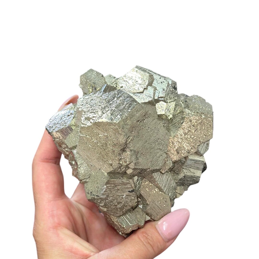 New Pocket Peruvian Pyrite | Large Crystal | Rare Texture | Striated ...