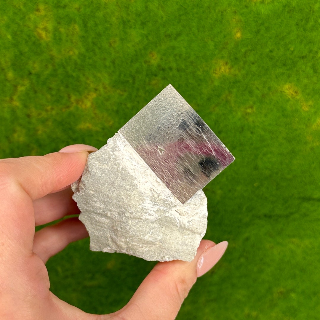 Rectangular Pyrite Cube on Matrix From Navajún, Spain - Etsy