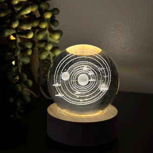 Solar System Crystal Lamp Crystal Ball Night Light Perfect Gift for ...