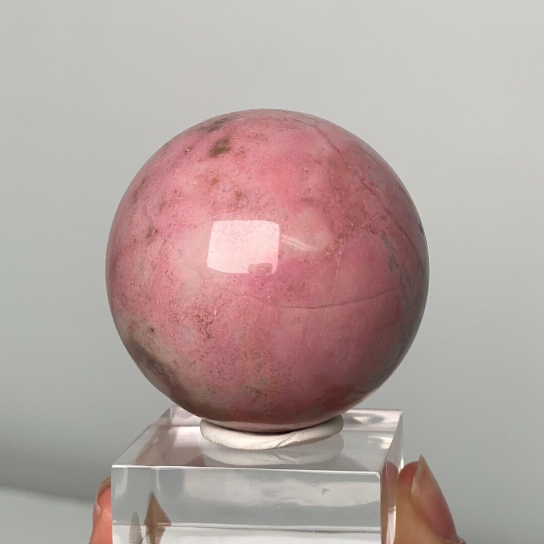 Rhodonite Pink Sphere - High Quality Polish Sphere - Etsy
