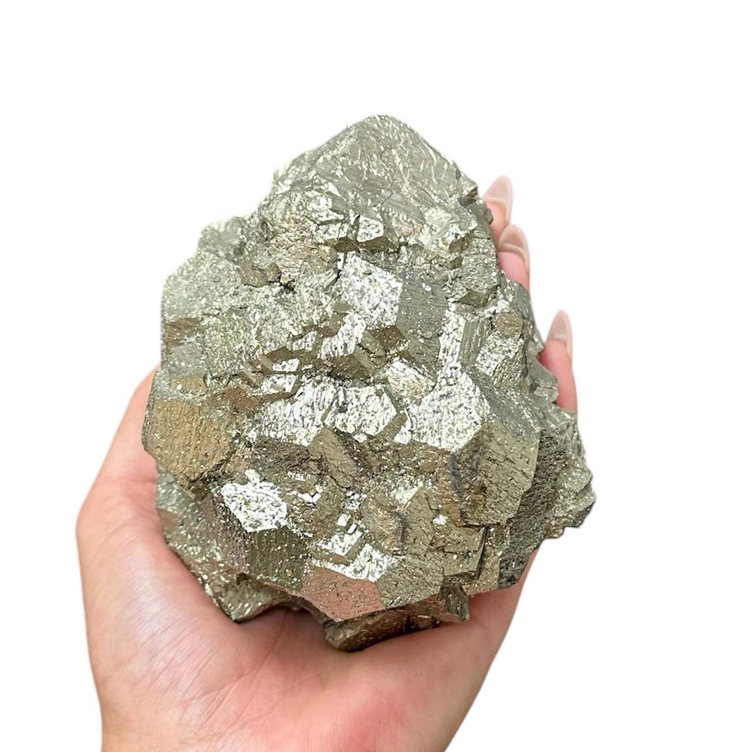 New Pocket Peruvian Pyrite | Large Crystal | Rare Texture | Striated ...