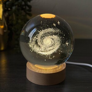 Milky Way Galaxy Crystal Large Lamp Crystal Ball Night Light Perfect ...