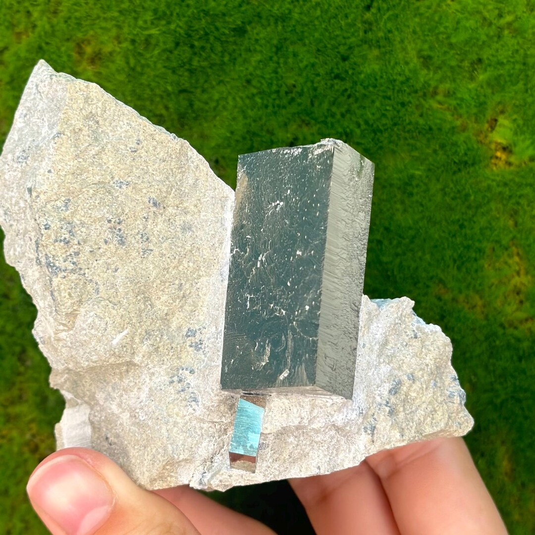 Rectangular Pyrite Cube on Matrix From Navajún, Spain - Etsy