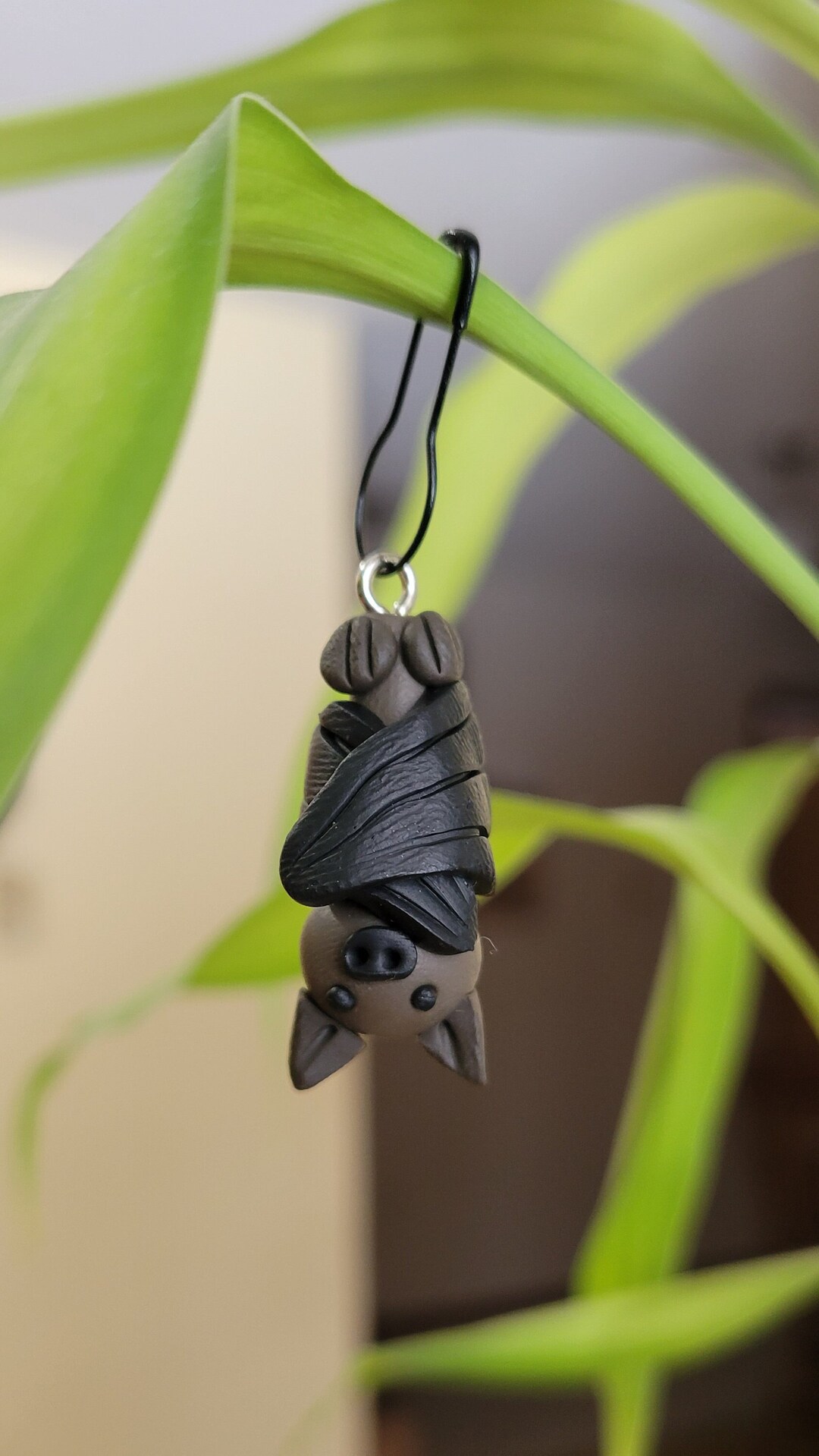 Hanging Bat Plant Charm. Hang on Plant Stem Secured by Gourd - Etsy