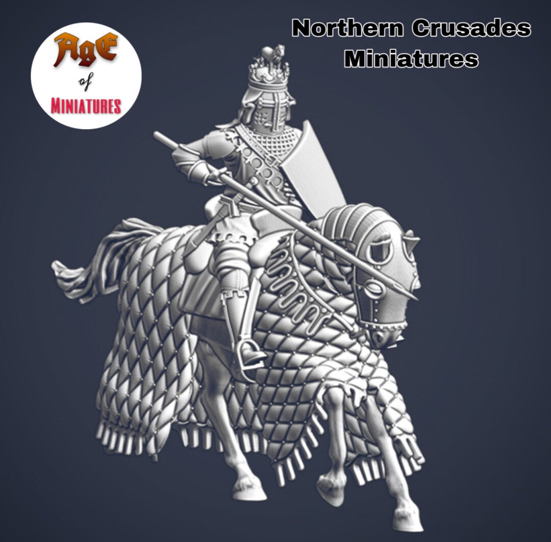 Medieval Mounted English Crusader 3, Historical 1/72, 28mm, 32mm, 1/35 ...
