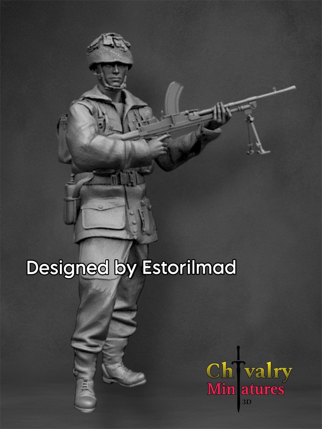 WW2 British Red Devil Paratrooper #1, Resin Figures 1/48, 1/35, 1/16 ...
