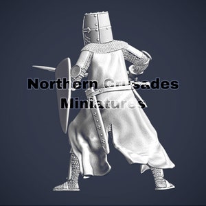 Medieval Crusader Defense Pose Version 1, Historical 1/72, 28mm, 32mm ...