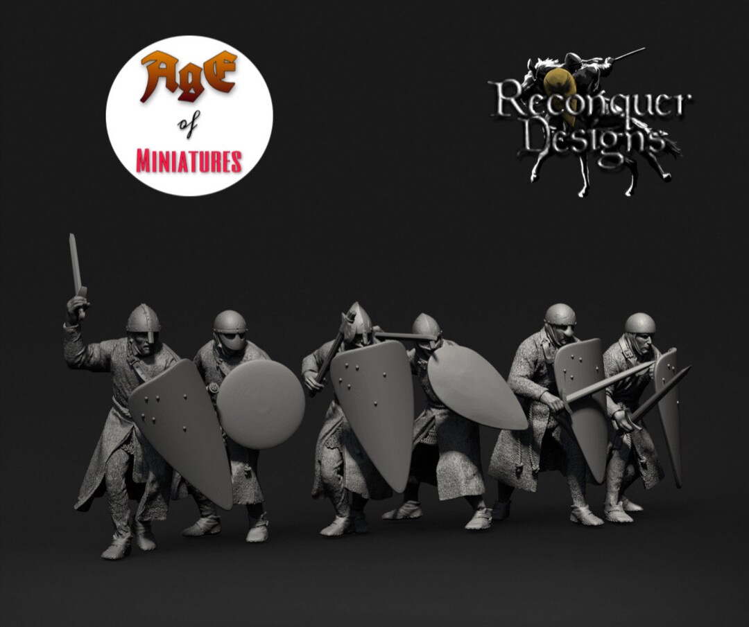 Medieval Sergeant Knights, Resin Historical 1/72, 28mm, 32mm, 1/35 ...