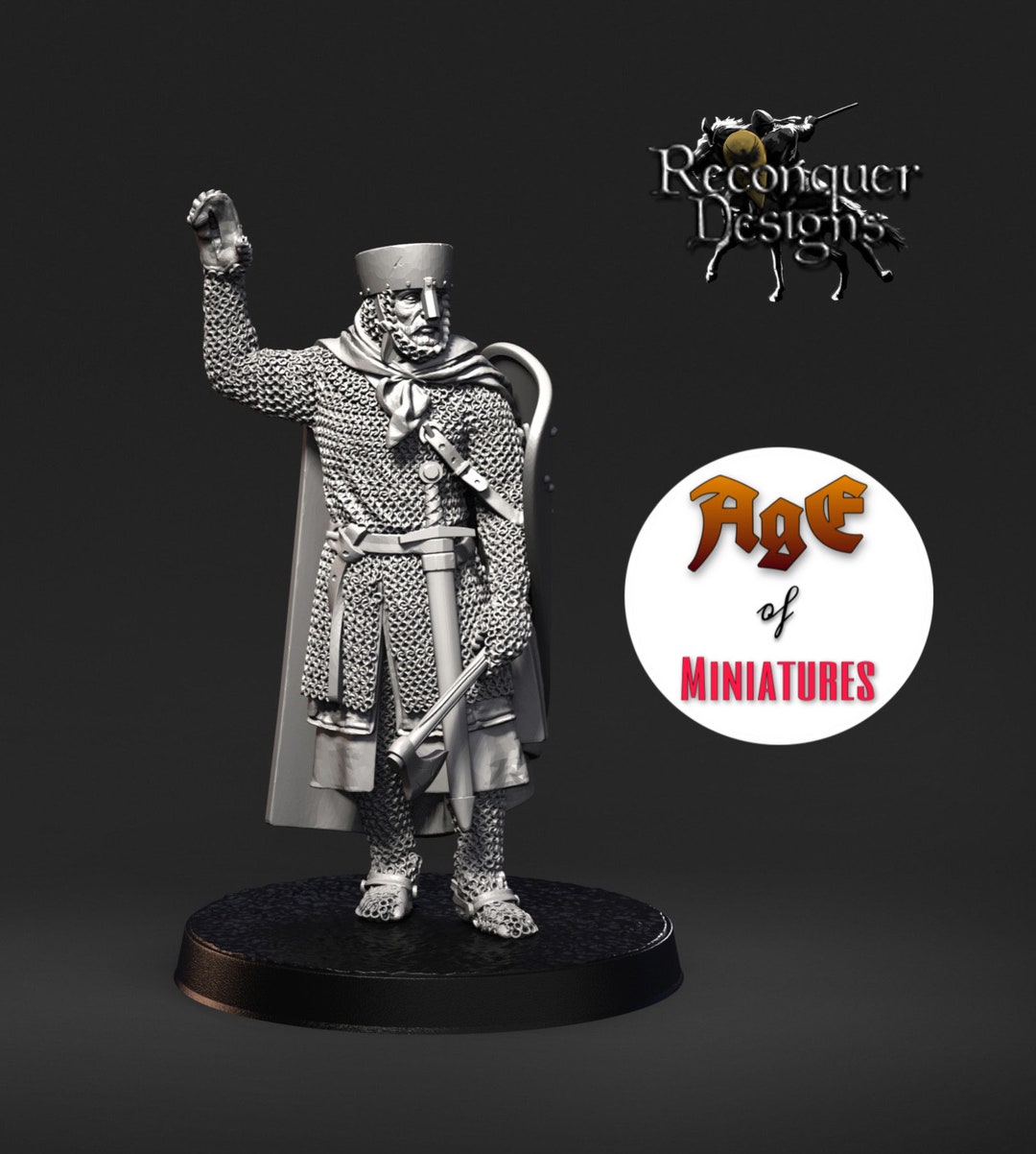 Medieval Count Arnaut Val, Crusader Command Foot Knight, Historical 1/ ...