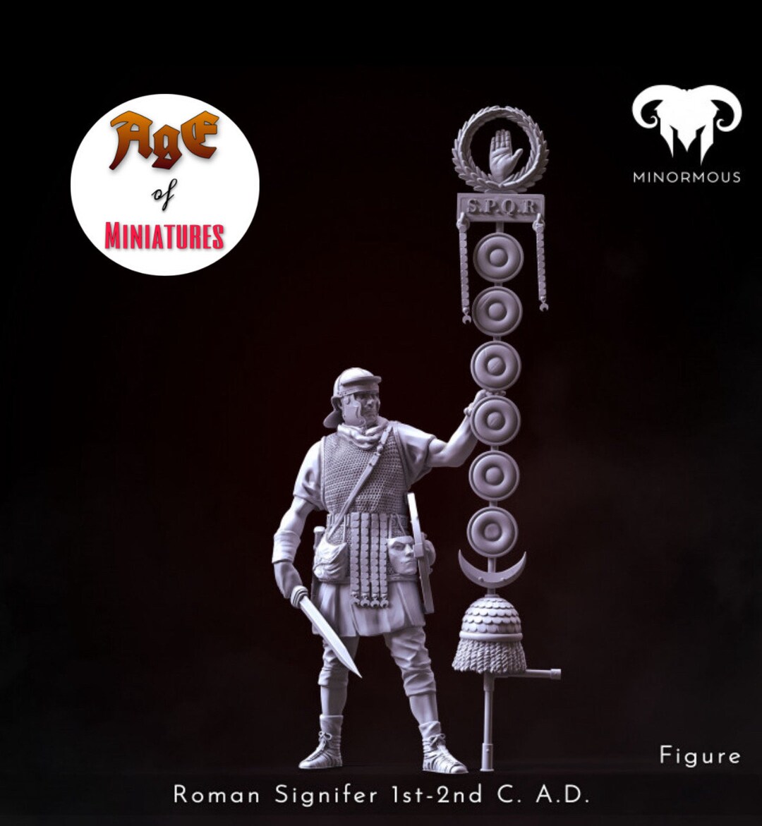 Roman Signifer helmet Head Casual Pose Figure Historical 1/35, 54mm ...