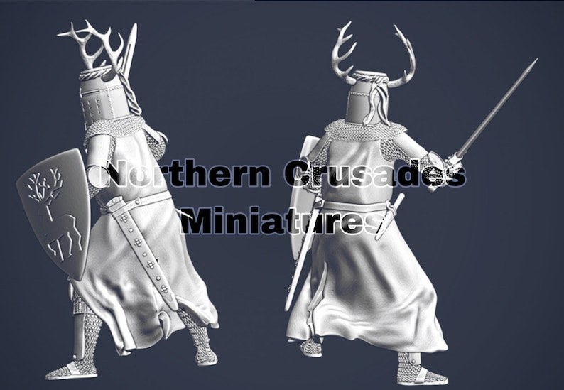 Teutonic Stag Helmet Foot Crusader Historical 28mm 1/35 - Etsy