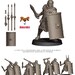 Mounted Knight of Novgorod, 1/72, 28mm, 32mm, 1/35, 54mm, 75mm, Resin ...