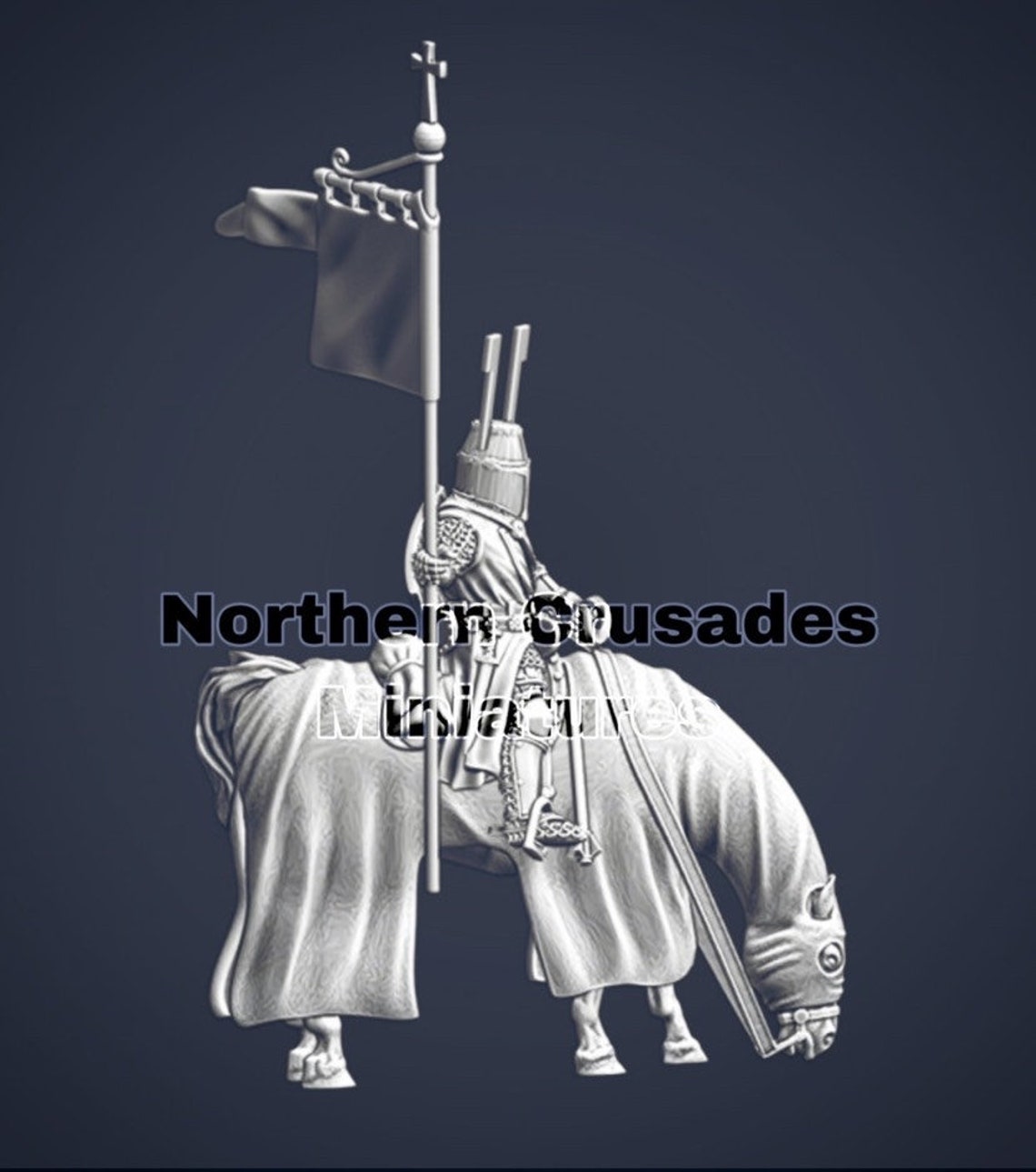 Teutonic Crusader Mounted With Banner 28mm 1/35 54mm 75mm - Etsy