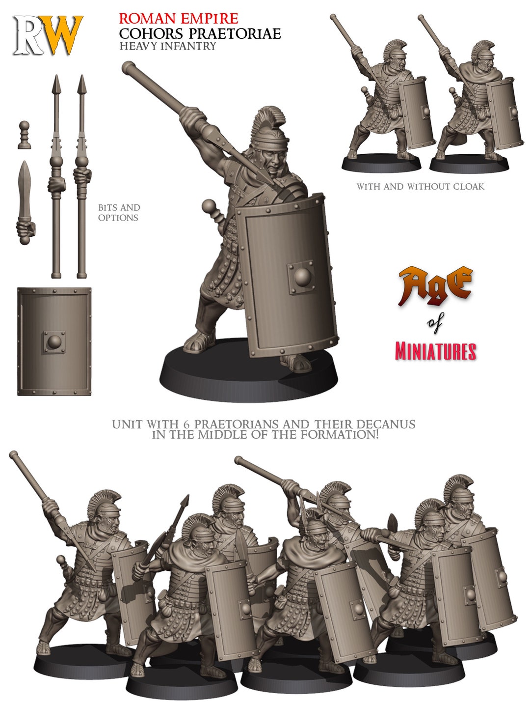 Roman Empire Cohors Praetoriae Heavy Infantry, Historical 1/72, 28mm ...
