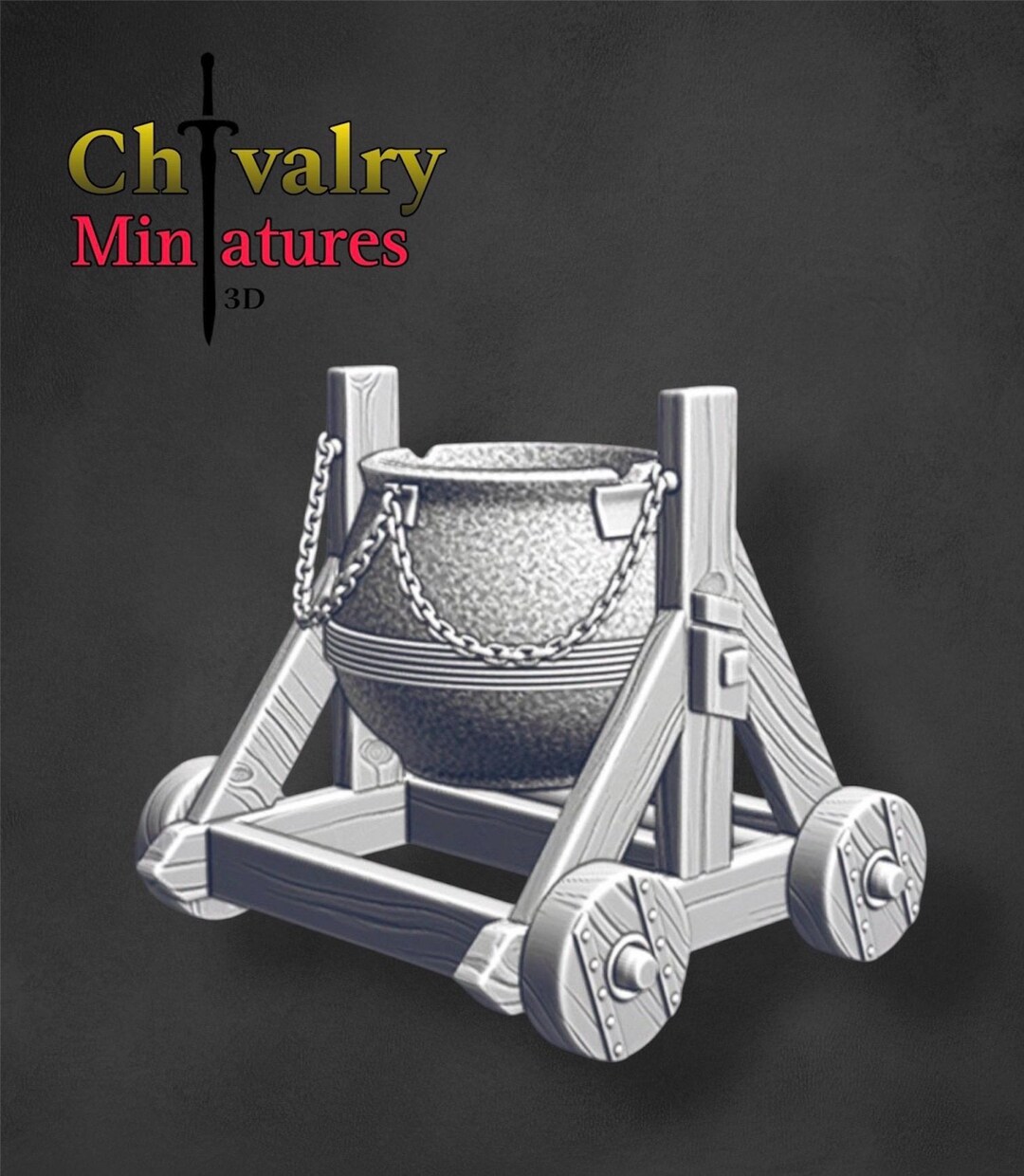 Medieval Siege Oil Boiler, Diorama Historical 1/72, 28mm, 32mm, 1/35 ...