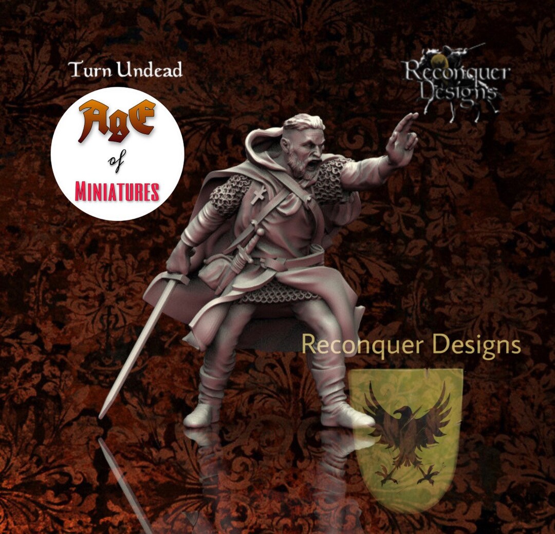 Warrior Priest, 1/72, 28mm, 32mm, 1/35th, 54mm, 75mm, 1/16, Resin ...