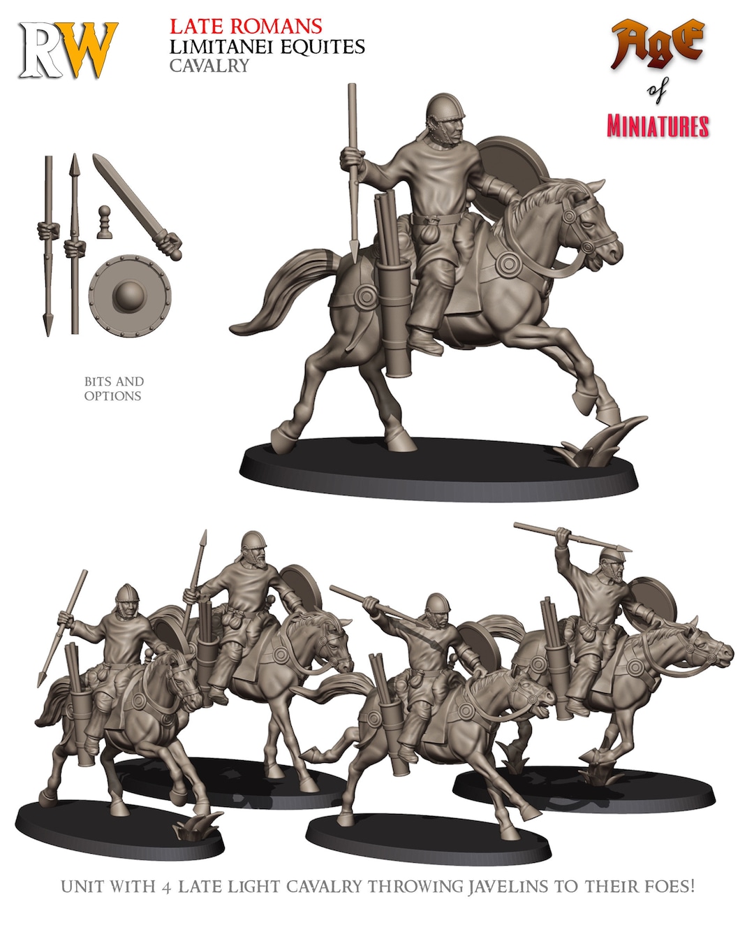 Late Roman Limitanei Equites Cavalry, Historical 1/72, 28mm, 32mm, 1/35 ...