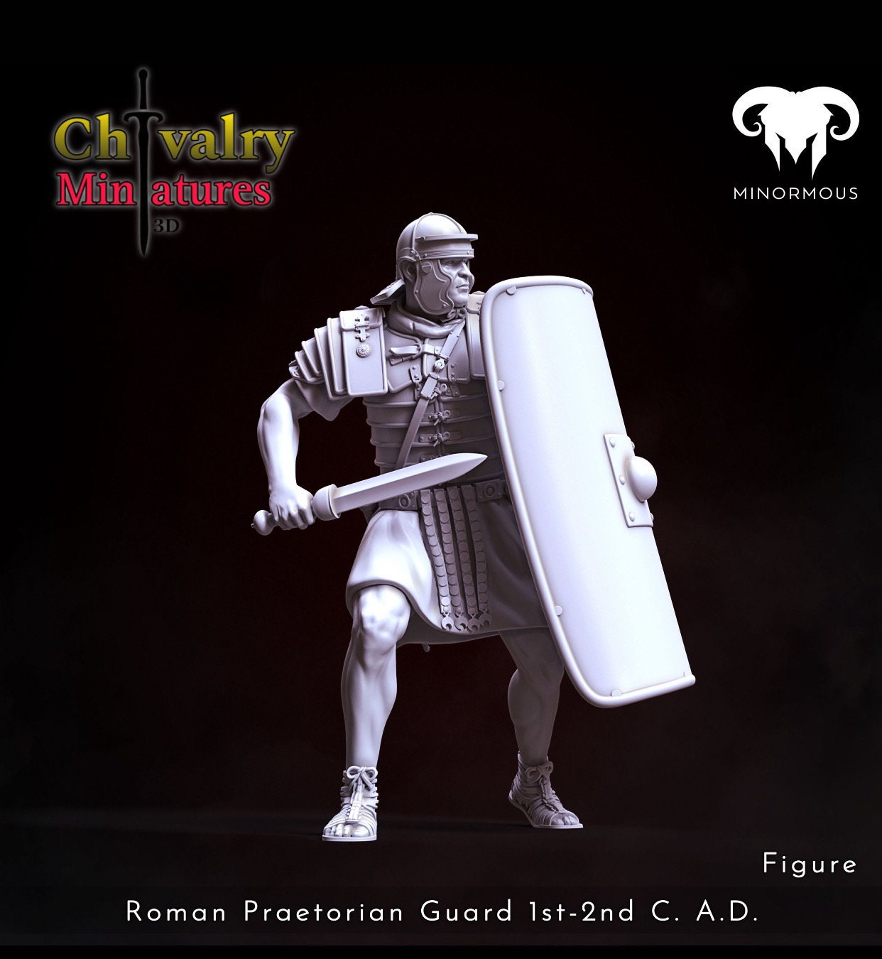 Roman Praetorian Gaurd, Fight Pose Figure Historical 1/35, 54mm, 60mm ...