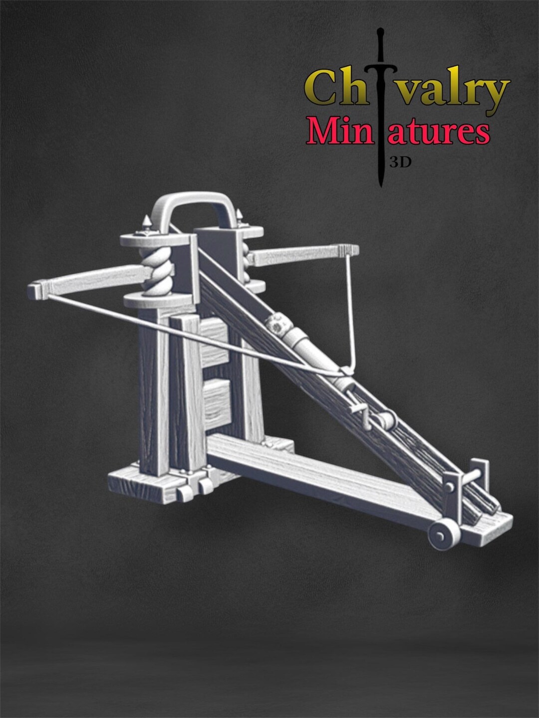 Medieval Stone Thrower Siege Weapon, Diorama Historical 1/72, 28mm ...