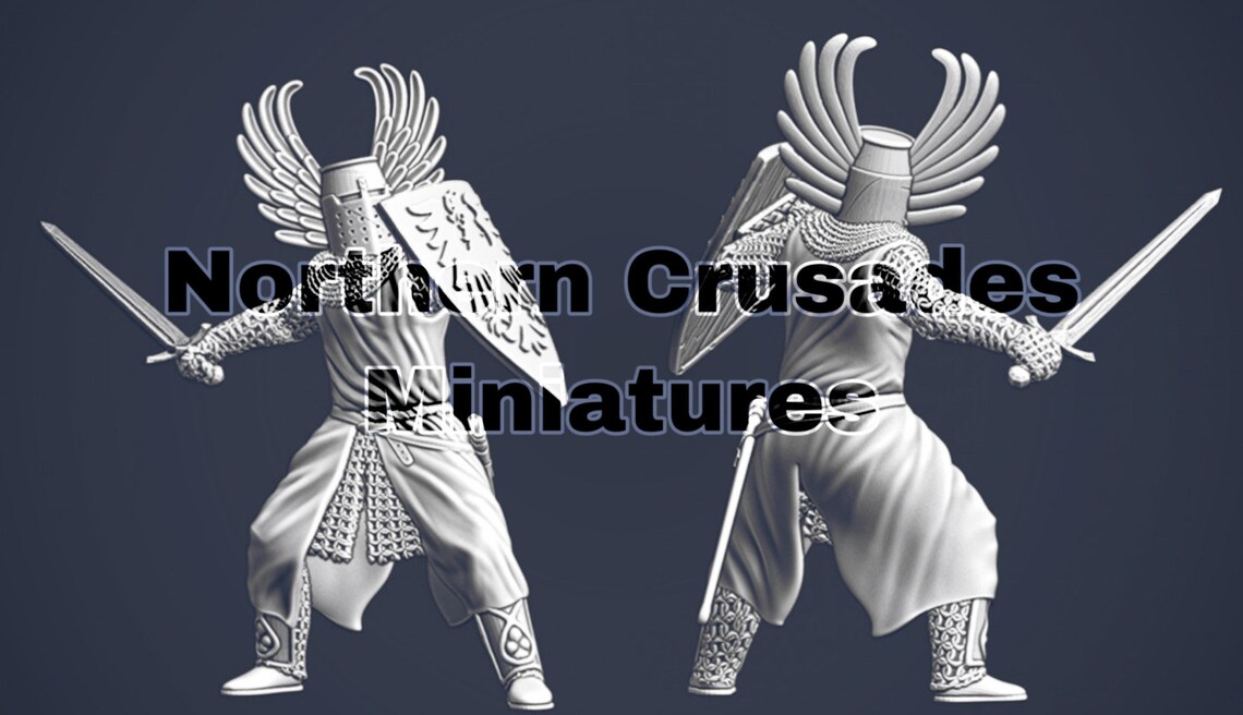 Medieval German Winged Helmet Crusader, Historical 1/72, 28mm, 32mm, 1/ ...