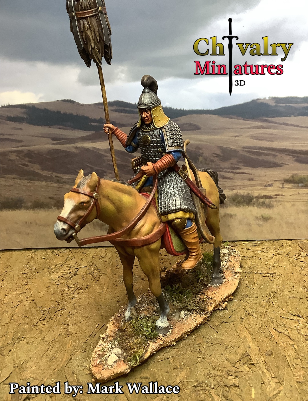 Medieval Mongol Mounted Banner, 1/72, 28mm, 32mm, 1/35, 54mm, 75mm ...