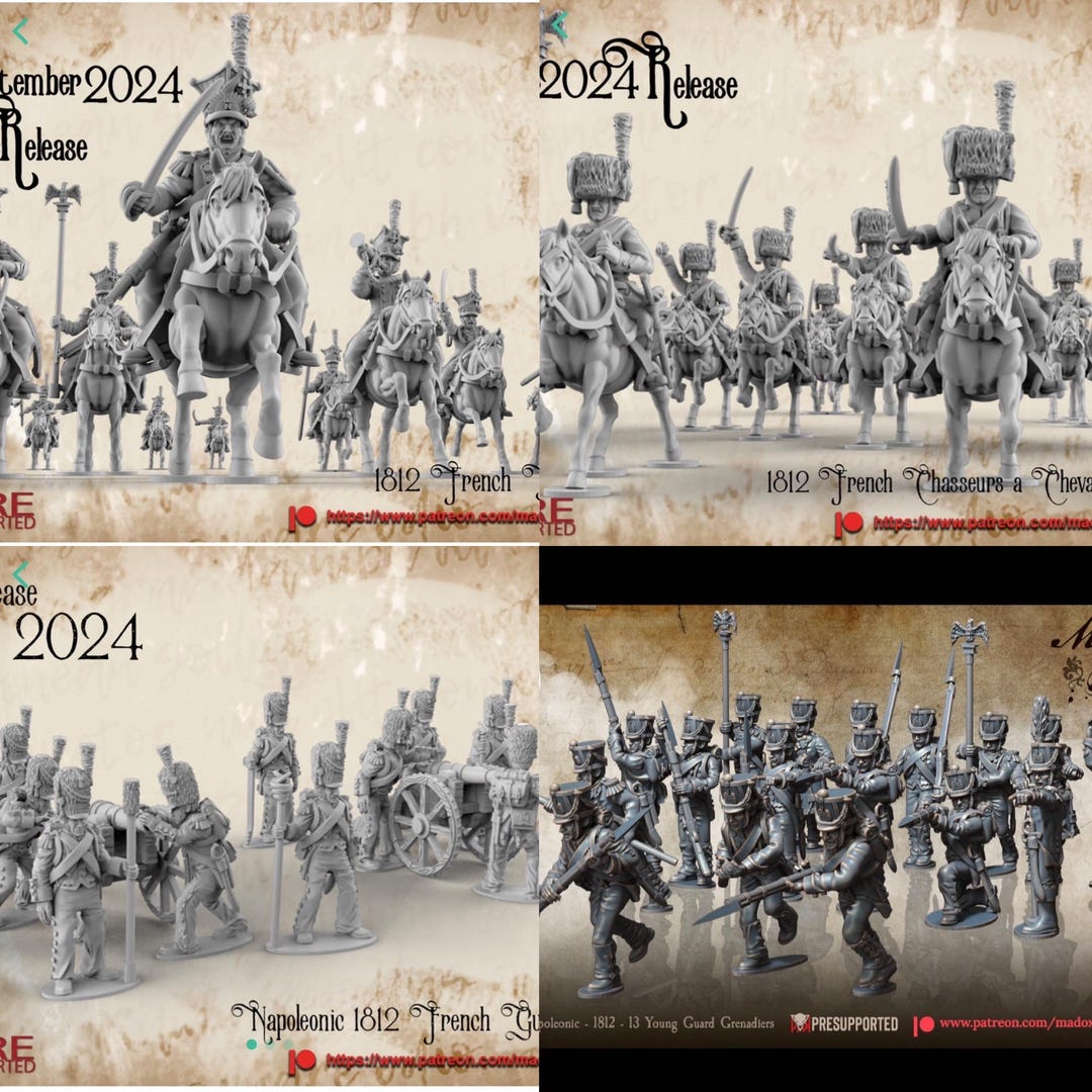 Napoleonic Miniatures 6 Sets Total 28mm,resin Historical Figures - Etsy