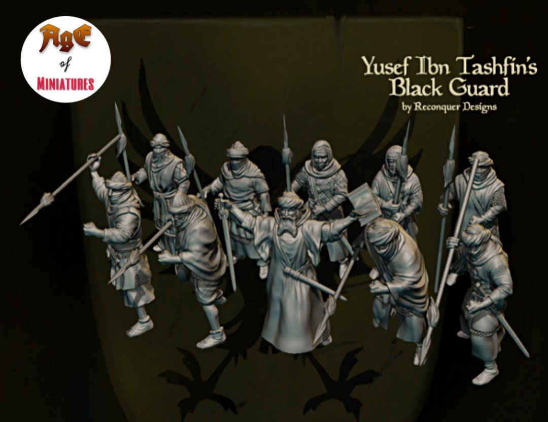 Medieval Moorish Black Gaurd, Resin Historical 1/72, 28mm, 32mm, 1/35 ...